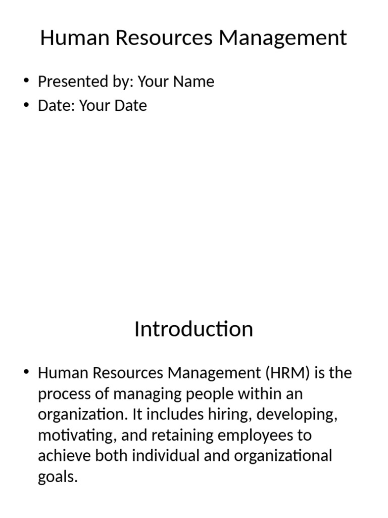 HRM Complete Presentation | PDF