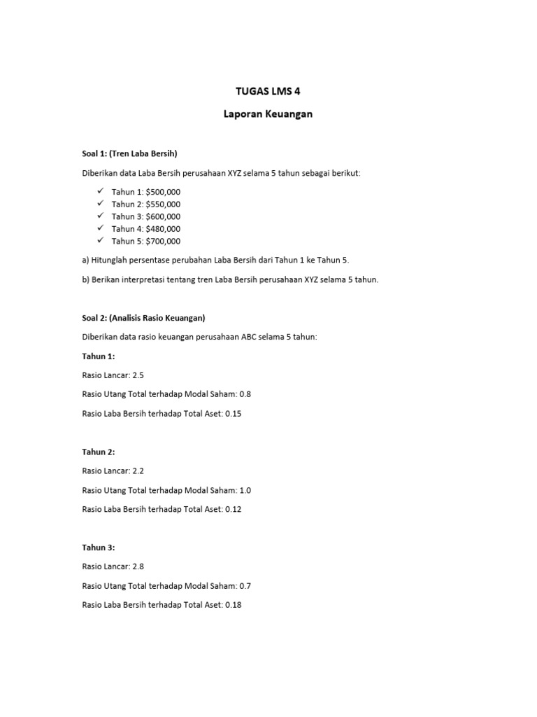 Tugas LMS 4 Laporan Keuangan | PDF