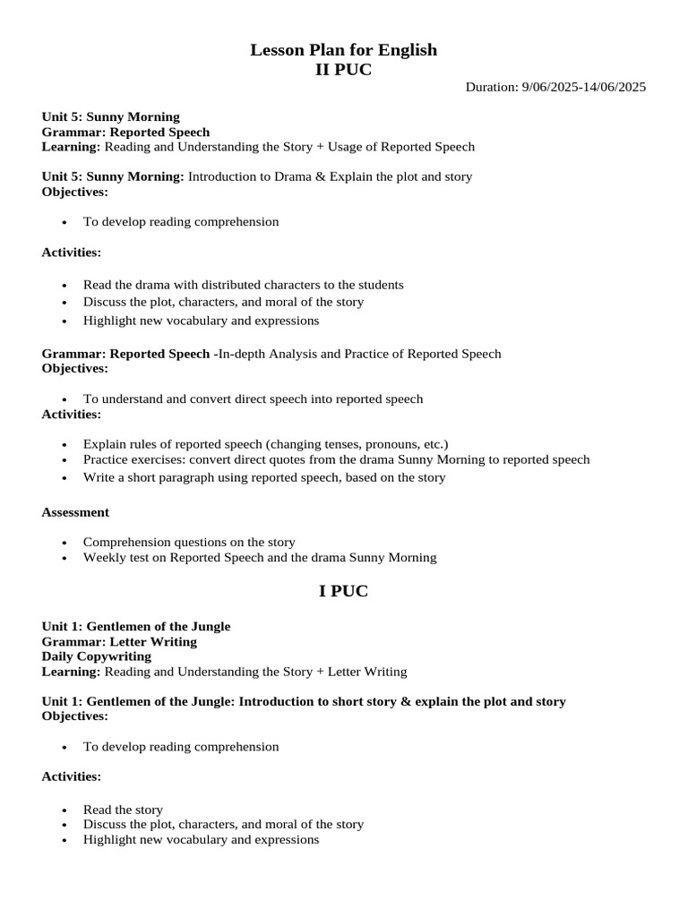 Lesson Plan | PDF
