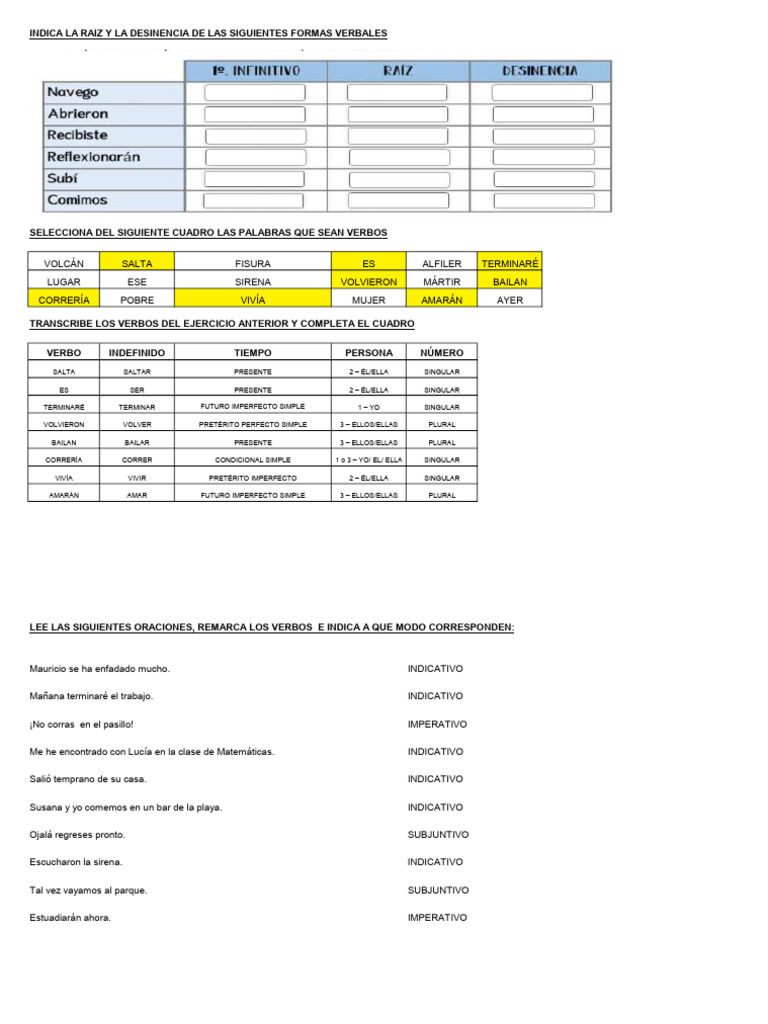 LENGUA Respuestas | PDF | Morfología | Relaciones sintácticas
