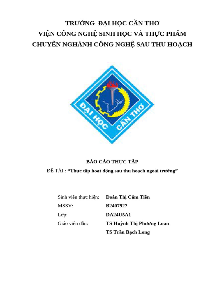 Bao Cao Thuc Tap Doan Thi Cam Tien | PDF