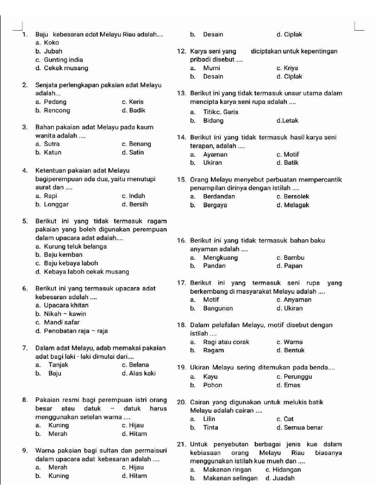 LATIHAN SOAL BMR | PDF