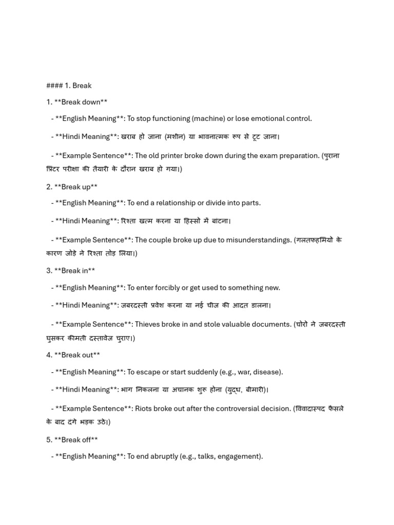 Imp Phrasel Verb | PDF