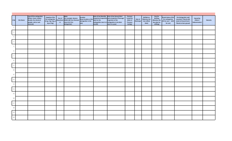 Register of Fire Extinguisher | PDF | Fire Suppression | Firefighting