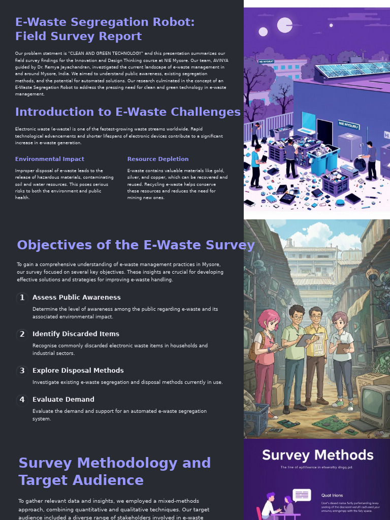 E Waste Segregation Robot Field Survey Report | PDF | Electronic Waste ...