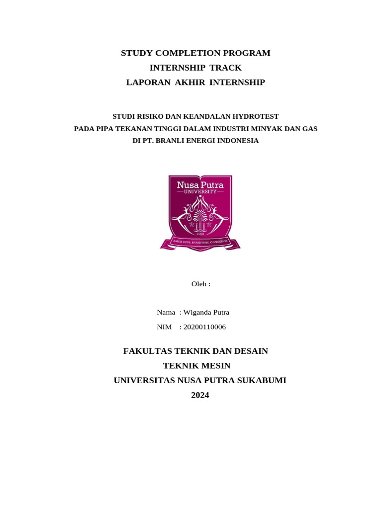 Laporan Akhir Internship - Wiganda Putraj | PDF