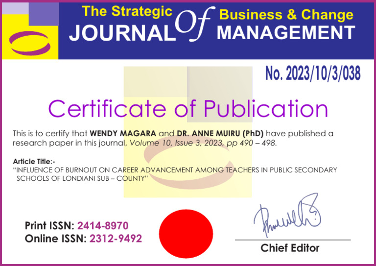 Certificate of Publication | PDF