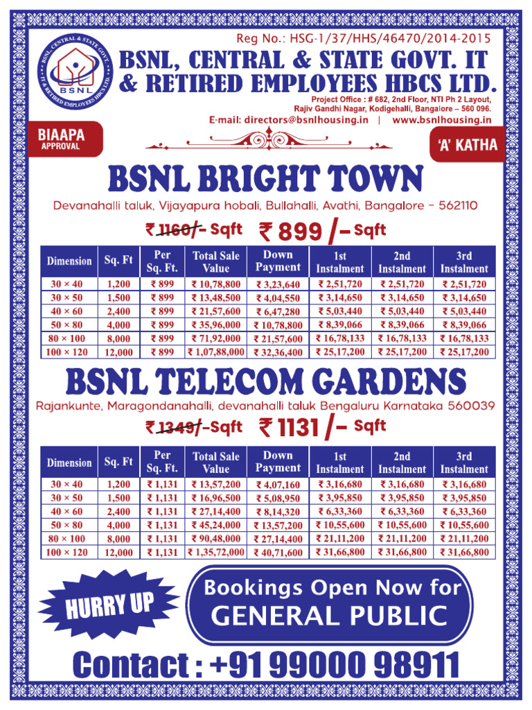 BSNL Bright Town Swathi | PDF