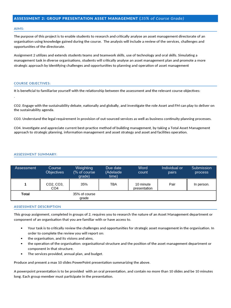 Asset Management Group Presentation Guide | PDF | Cognition | Learning