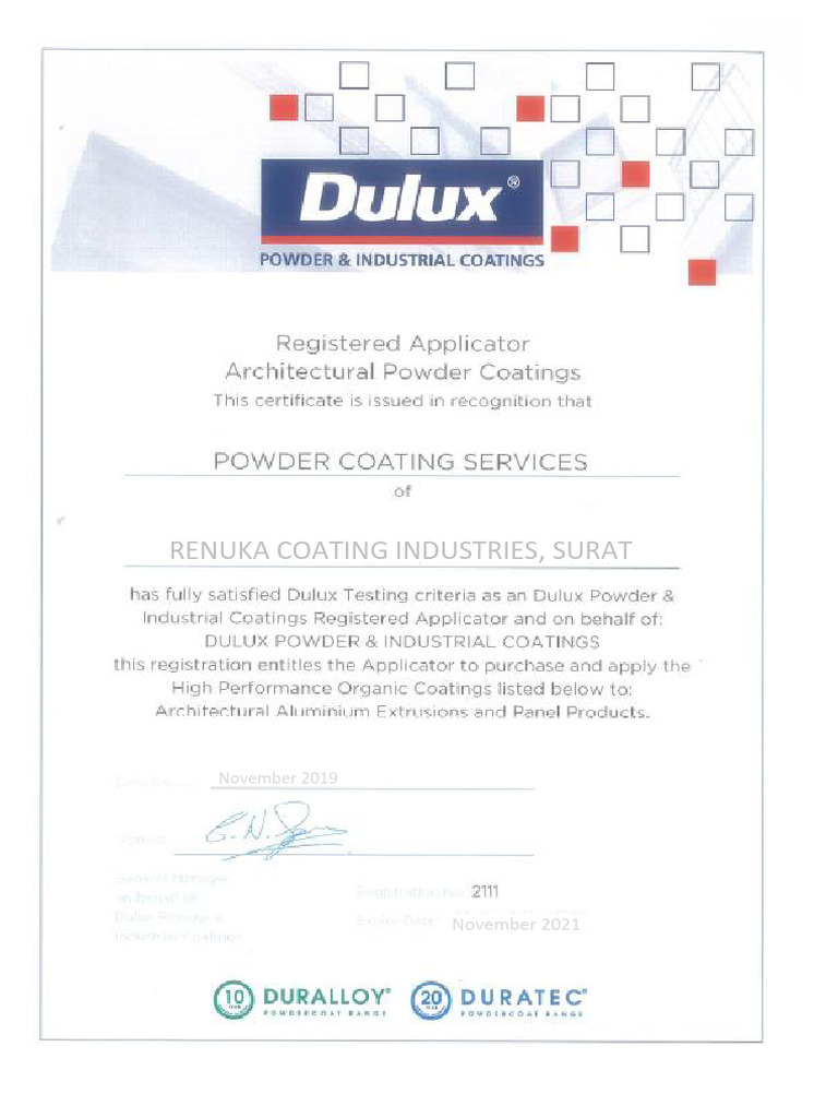 Coating Certificate | PDF