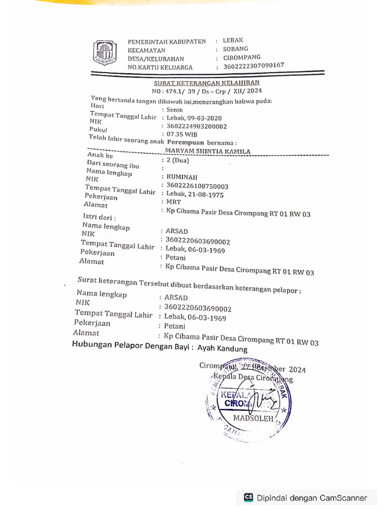 Suket Kelahiran | PDF