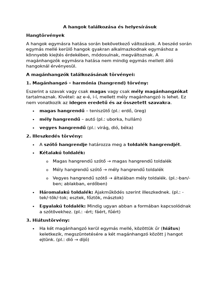 4 - 10 A Hangok Találkozása És Helyesírásuk | PDF