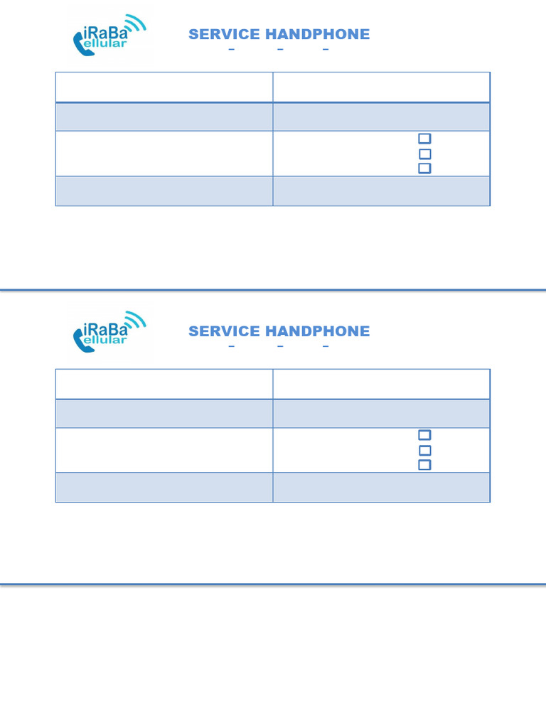 Nota Service Handphone 2024 | PDF