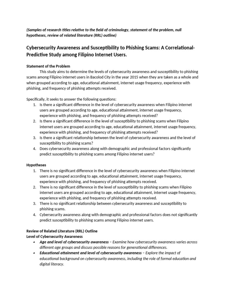 Sample Title SOP Ho RRL Outline | PDF | Forensic Science | Computer ...