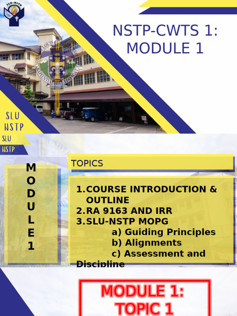 NSTP-CWTS Module 1 Overview | PDF | Government | Justice