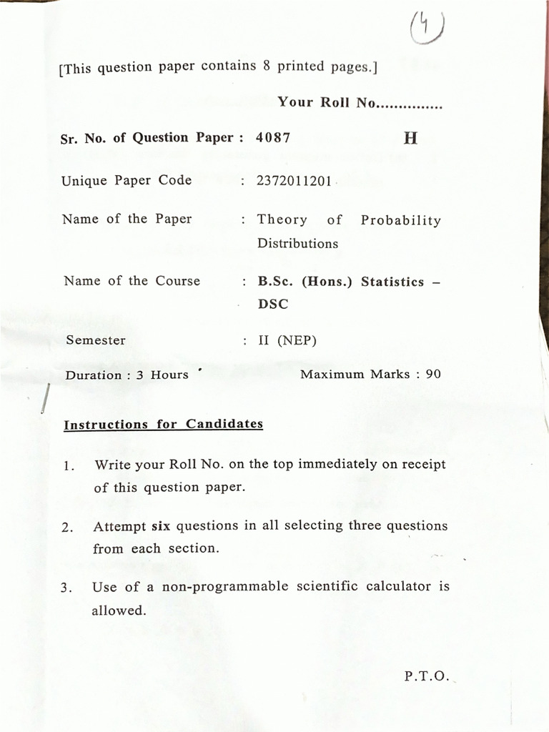 TPD Ques Paper 2024 | PDF