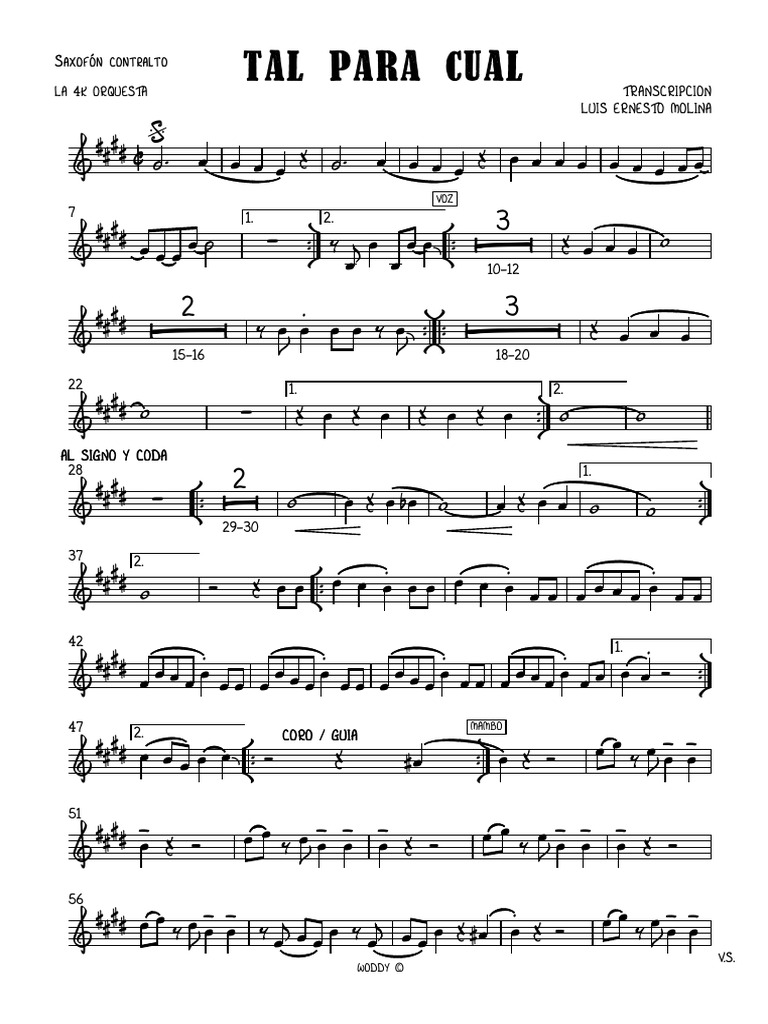 3 TAL PARA CUAL SAXO ALTO - Saxofón Contralto | PDF