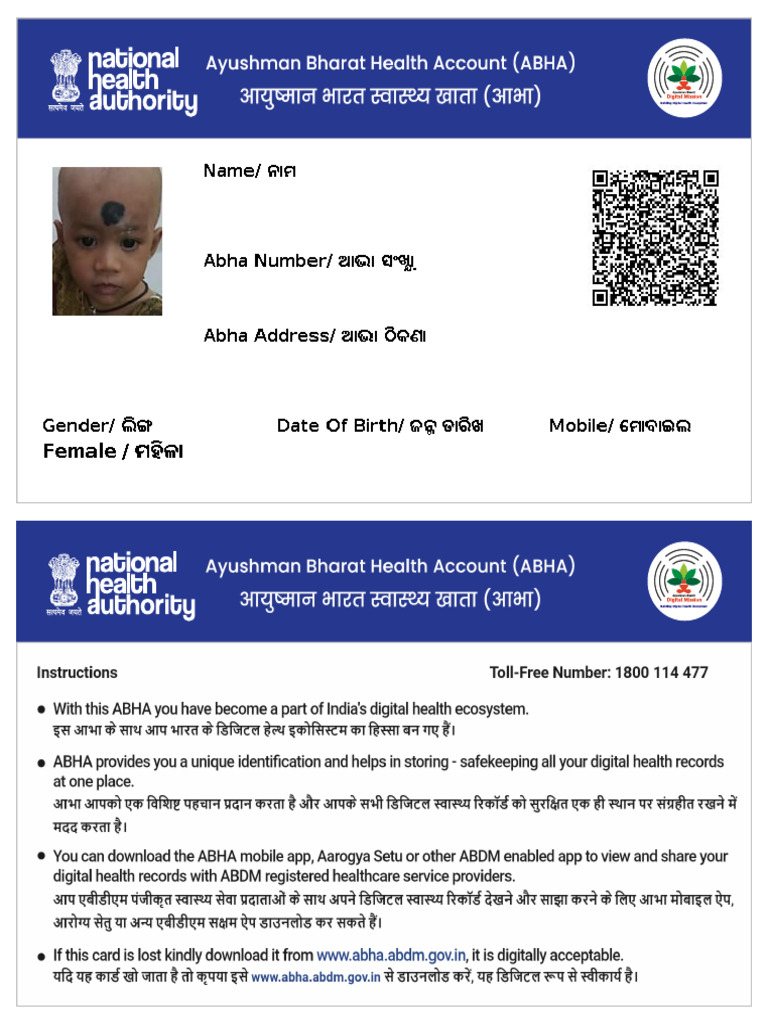 ABHA Card 91 2235 3387 6510 | PDF