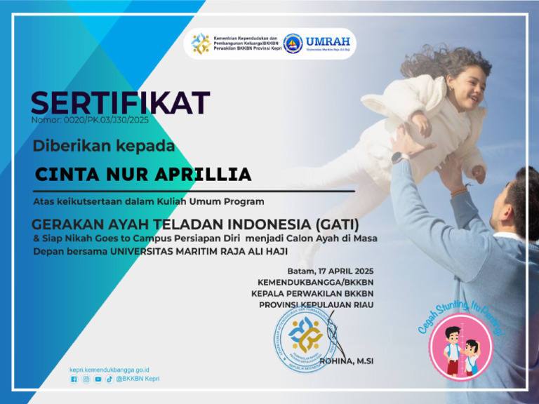 Sertifikat - Cinta Nur Aprillia | PDF