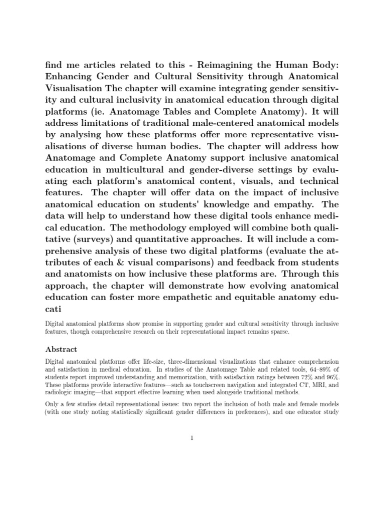 Elicit - Enhancing Inclusivity in Anatomical Education - Report | PDF | Survey Methodology ...