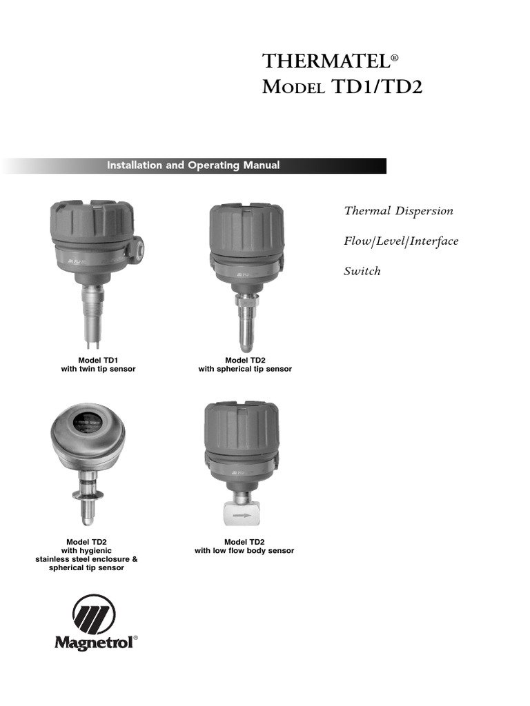 Magnetrol Thermatel TD1 TD2 Instrukcja EN | PDF | Relay | Switch