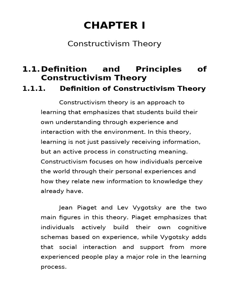 BOOK CHAPTER Constructivism Theory - Debie Latuharhary | PDF | Constructivism (Philosophy Of ...