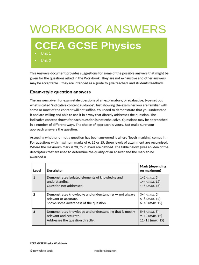 GCSE Physics Workbook Answers Guide | PDF | Atomic Nucleus | Nuclear ...