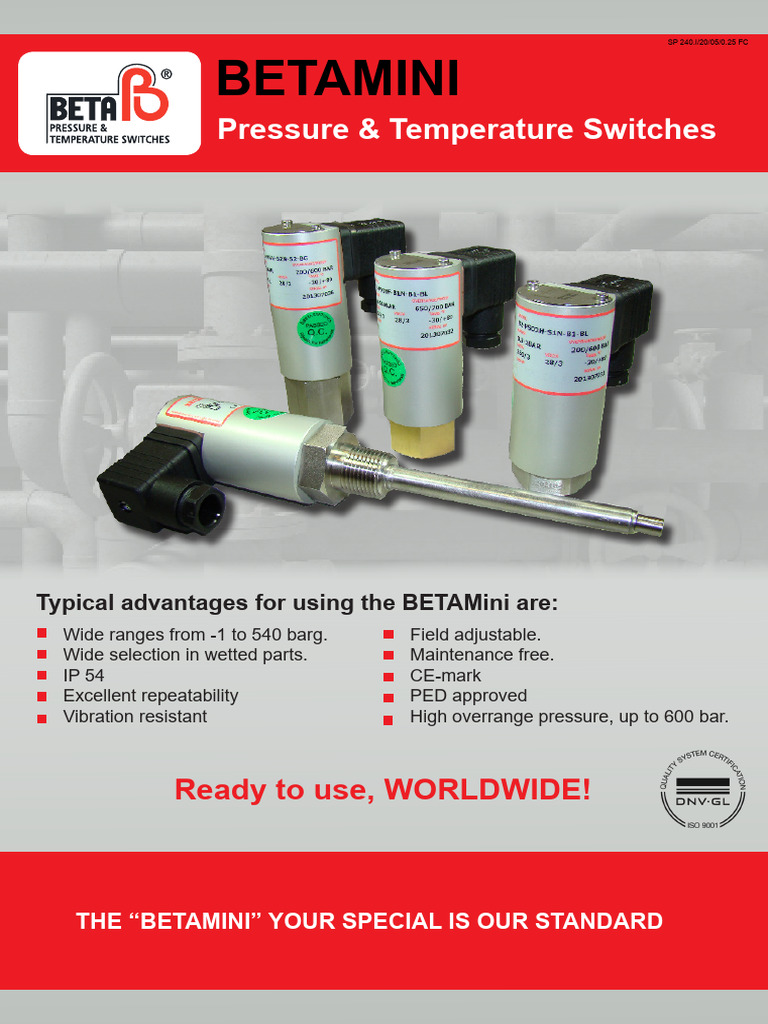 Pressure Switch B2 P504H BXB P2 BG X1 | PDF | Switch | Mechanical Engineering