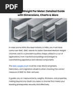 ISMB Weight Chart and Indian Standard Medium Weight Beam Dimensions | PDF | Beam (Structure ...