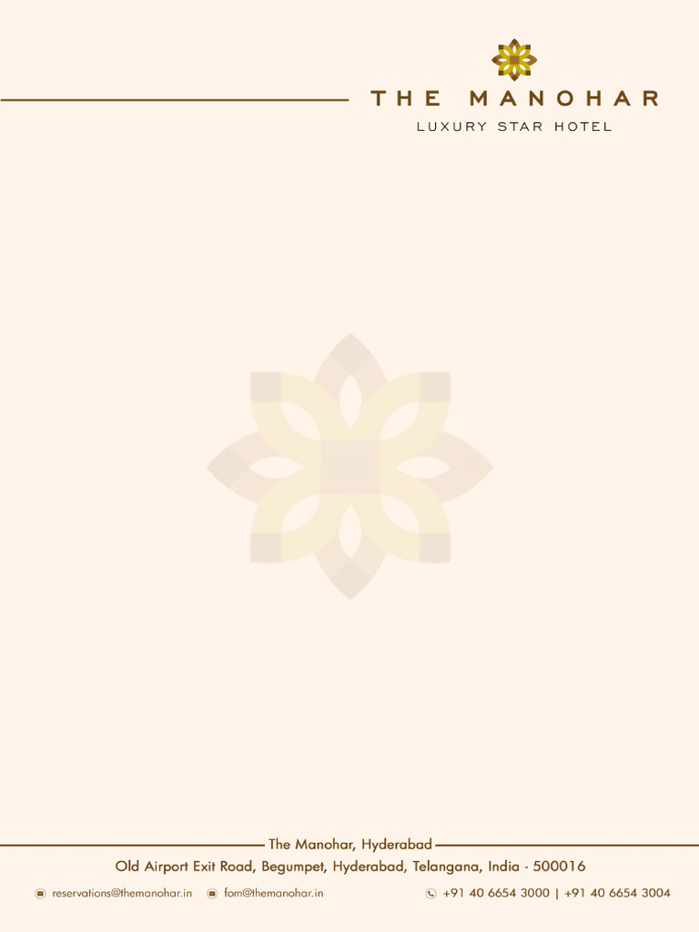 The Manohar Hotel | PDF