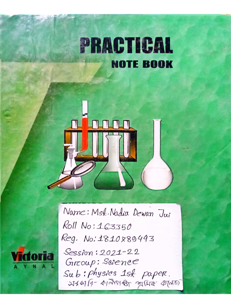 Physics 1st Paper Practical Khata. | PDF