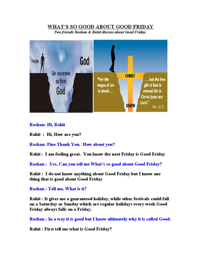 What's So Good About Good Friday | PDF | Crucifixion | Sacrifice