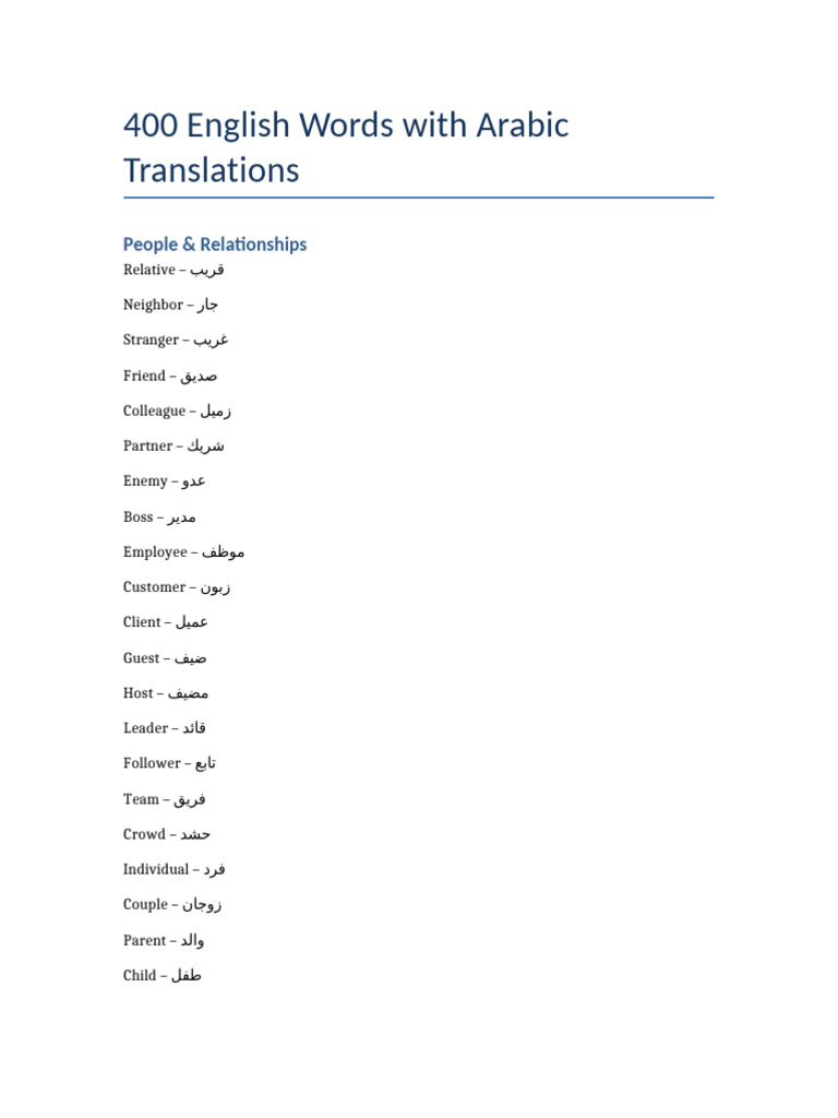 400 English Words | PDF
