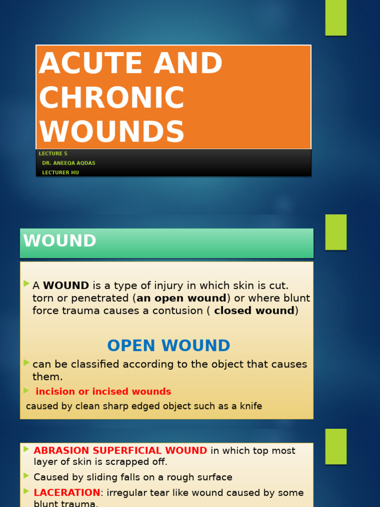 Acute and Chronic Wound | PDF | Wound Healing | Wound
