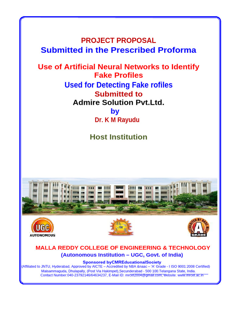 Use of Artificial Neural Networks To Identify Fake Profiles | PDF ...