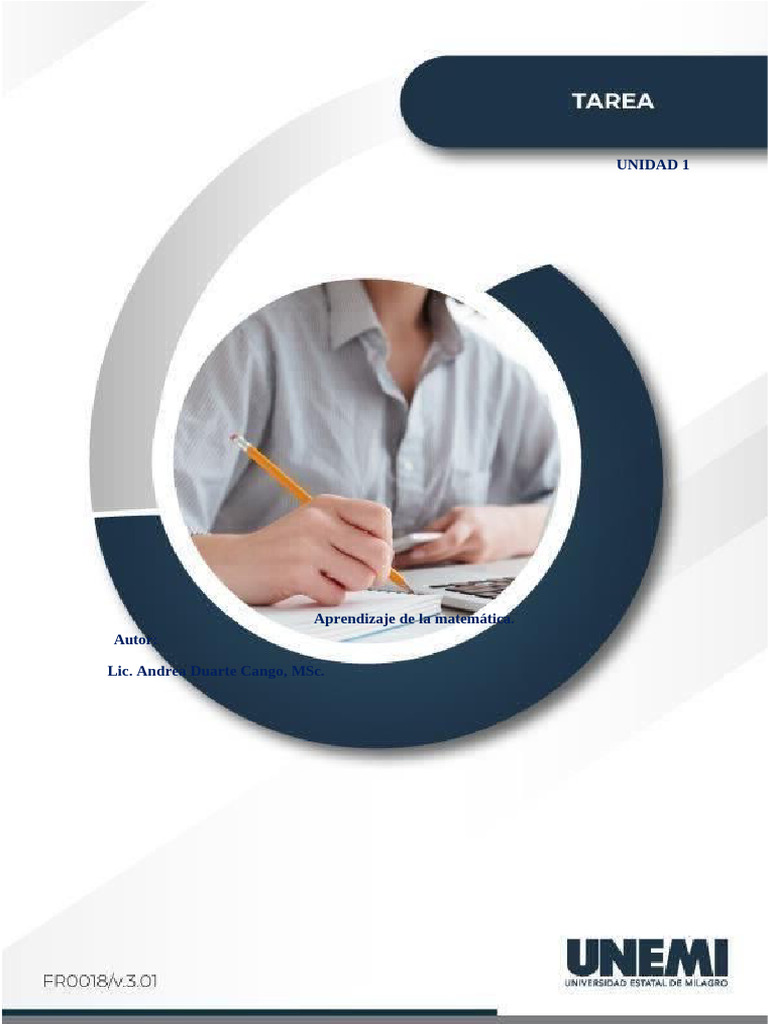 Tarea Math - UNIDAD 1 | PDF | Entero