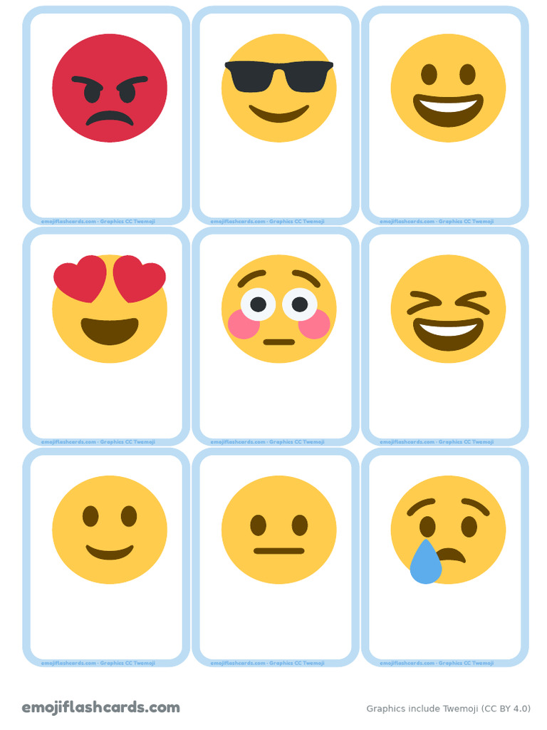 A4 Flashcards Feelings Small | PDF