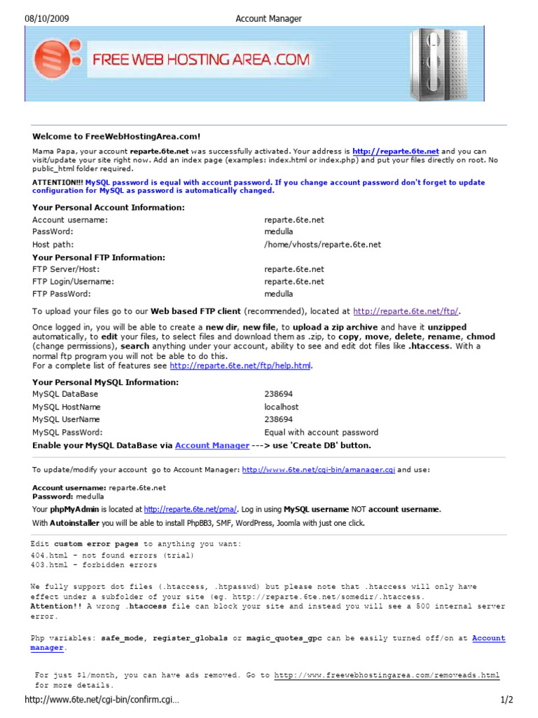 6te Reparte - Account Manager | PDF | File Transfer Protocol | My Sql