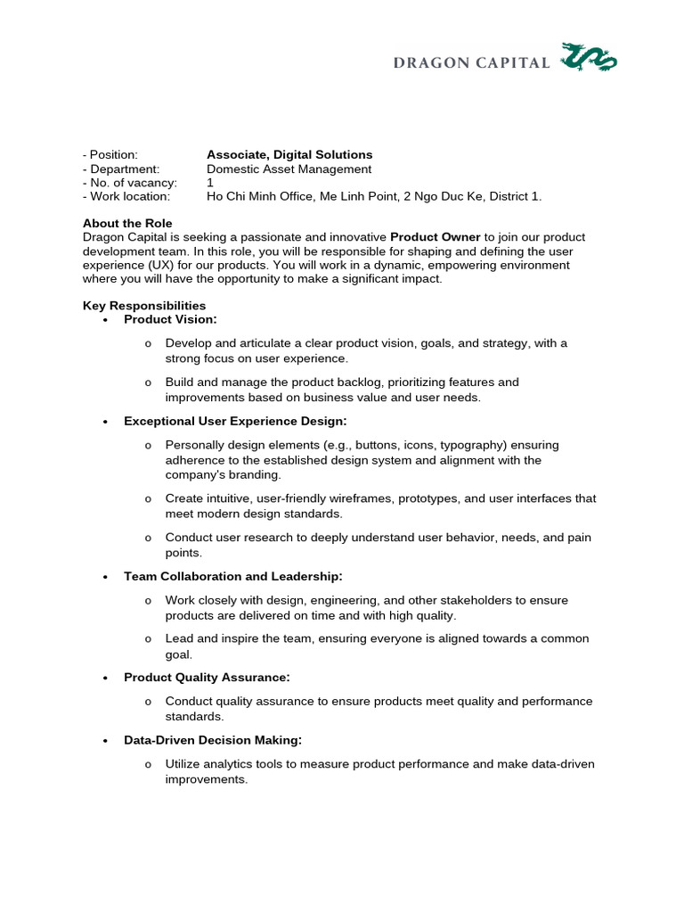 JD Associate, Digital Solution (UIUX) | PDF | Scrum (Software ...