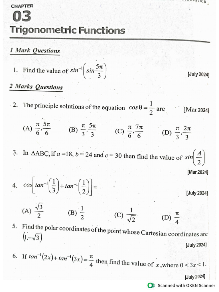 Trignometric Functions | PDF