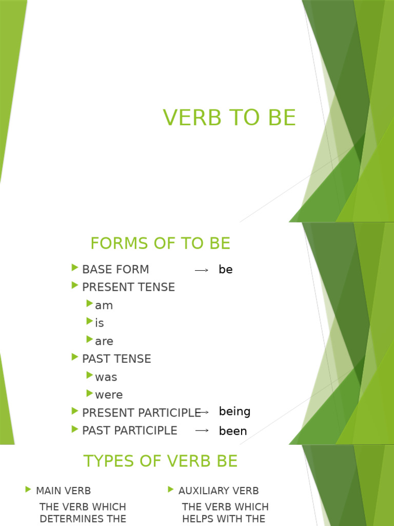 Understanding the Verb "To Be" | PDF | Verb | Grammatical Tense
