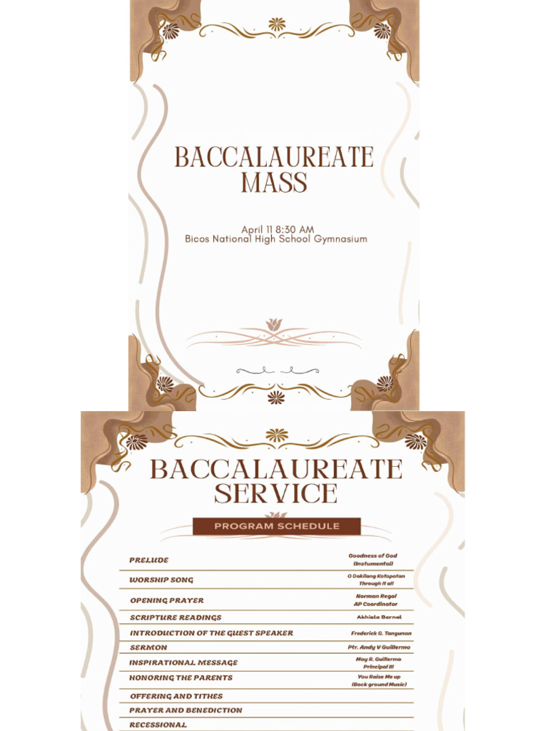 Baccalaureate Mass | PDF