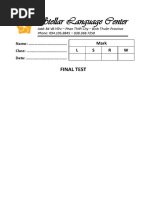 Flyers Practice Test Final | PDF