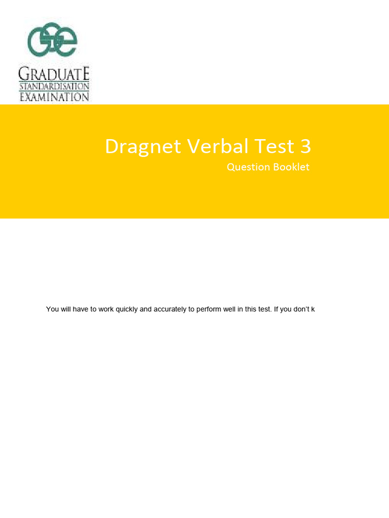 Dragnet Verbal Reasoning Test 3 | PDF | Oil Sands | Petroleum