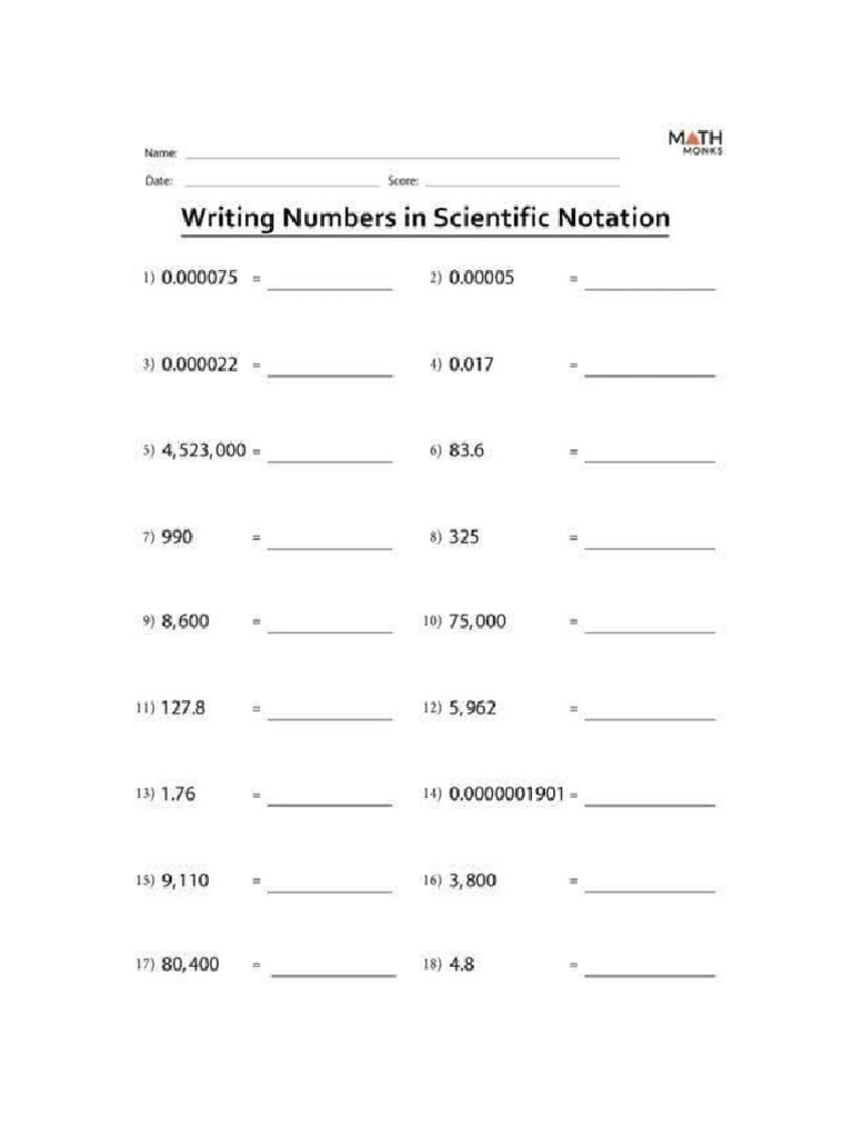 Scientific Notation | PDF