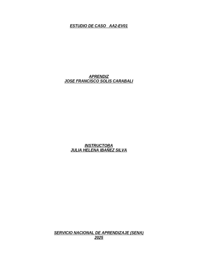 Estudio de Caso Aa2 Ev1 | PDF