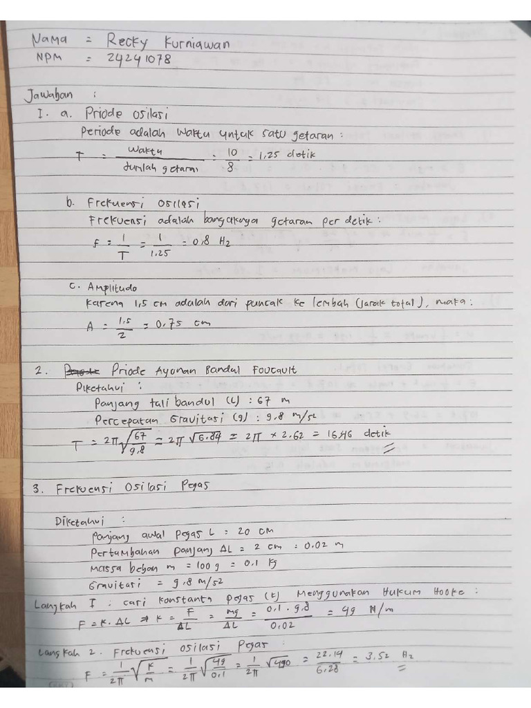 Tugas Fisika 2 (Recky Kurniawan) | PDF