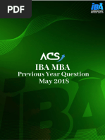 DU IBA MBA Question Bank With Solve Previous Years (2018-2023) by ...