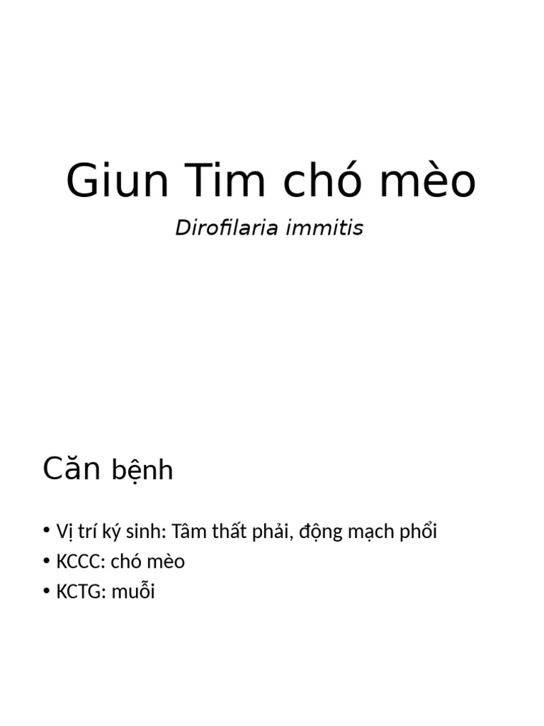 Giun Tim Chó Mèo 1 | PDF