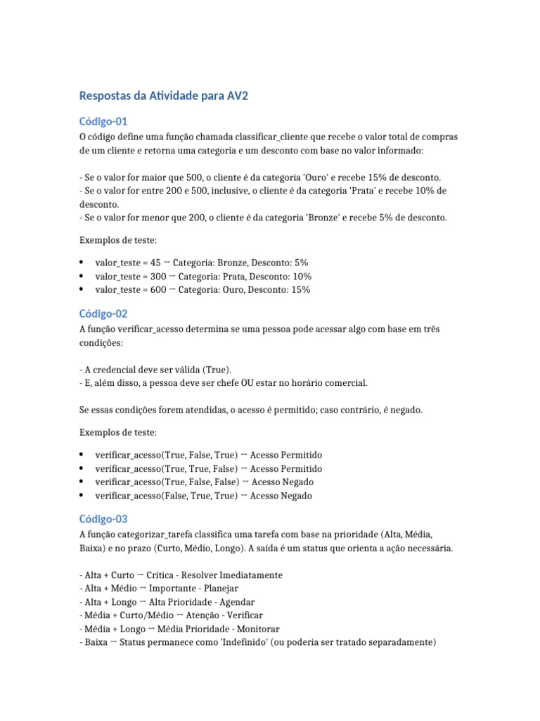 Respostas Completas Atividade AV2 | PDF | Matriz (Matemática)